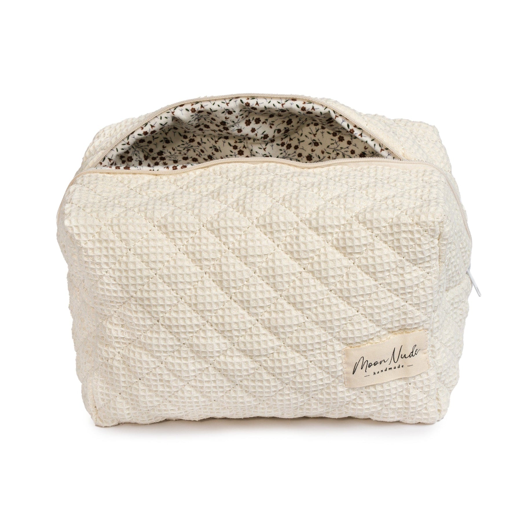 Cream - Large Makeup Bag - Moon Nude